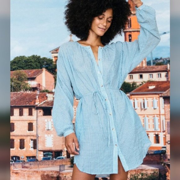 Ciao Lucia | Dresses | New Ciao Lucia Isabella Dress Bleu Stripe Medium | Poshmark